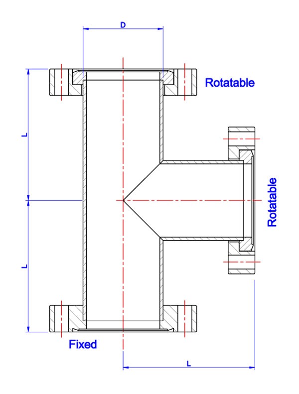 Tees Equal and Equal Rotatable - Tees - Hositrad Holland B.V.