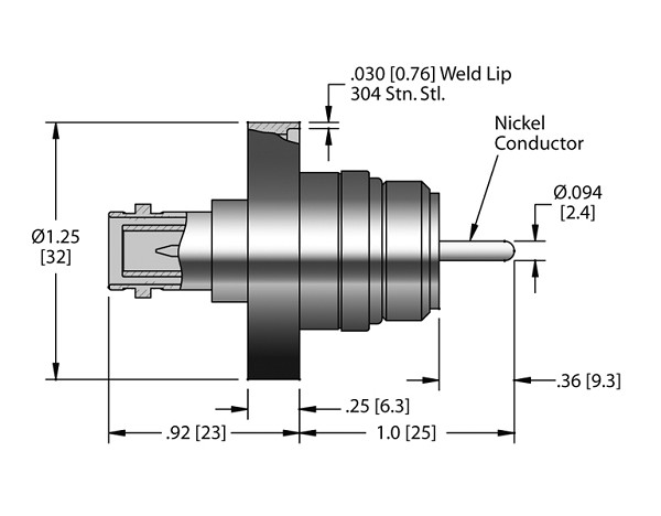 Coaxial, SHV 5kV, Single Ended - Floating Shield Weld - SHV 5 KV - Hosi