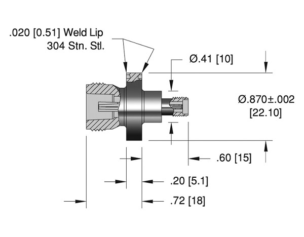 Coaxial, Between Series, Type N to SMA, 50 OHM- High Frequency, Weld
