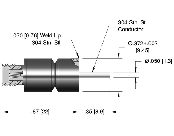 Coaxial, SMA, Low Frequency, Single Ended-Grounded Shield, Weld - SMA
