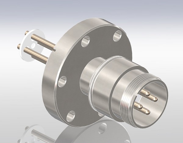 Multipin Connector, Circular Single Ended, Conflat Flange - Single Powe