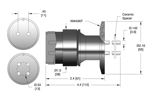 Multipin Connector, Circular Single Ended, ISO KF Flange - Single Power