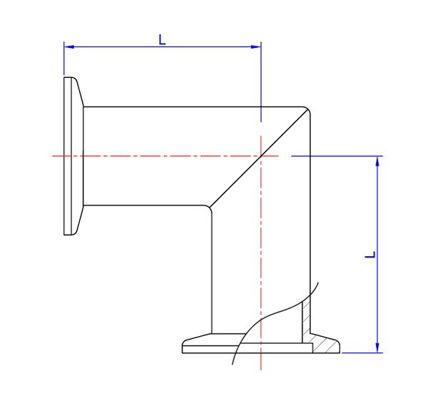 KF Elbow 90° - Glass/Quartz - Elbows - Hositrad Holland B.V.