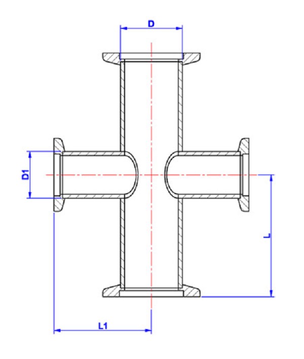 Cross Reducer 4-way - Reducers - Hositrad Holland B.V.