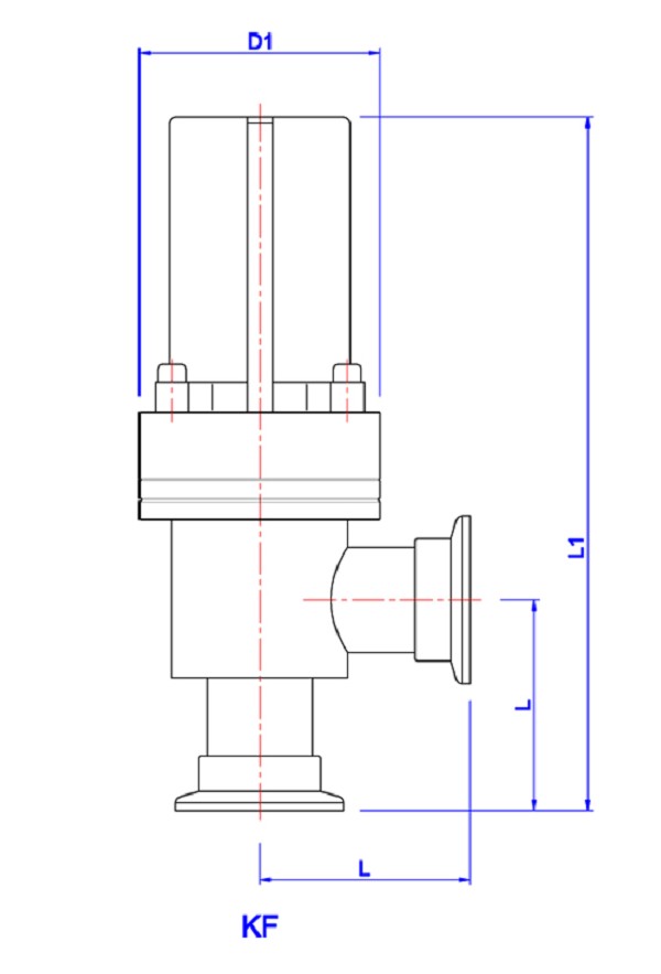 Valve Angle Pneumatic NW25KF OD=25.4 - Angle & Y-Valves - Hositrad Holl